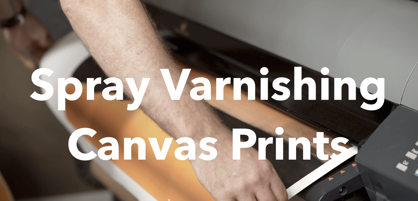 Spraying Varnish on a Canvas Print - Photo To Canvas